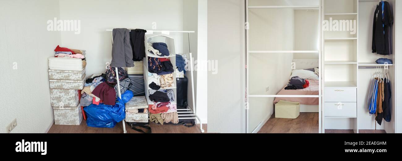 Mess in wardrobe and dressing room hi-res stock photography and images ...