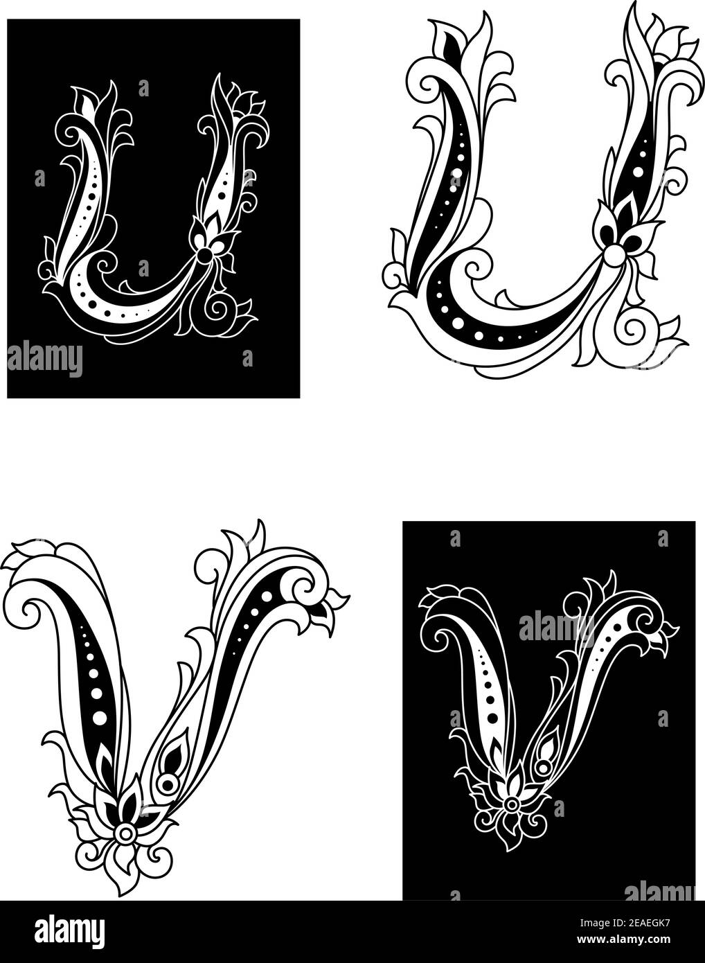 Fancy Letter U Designs