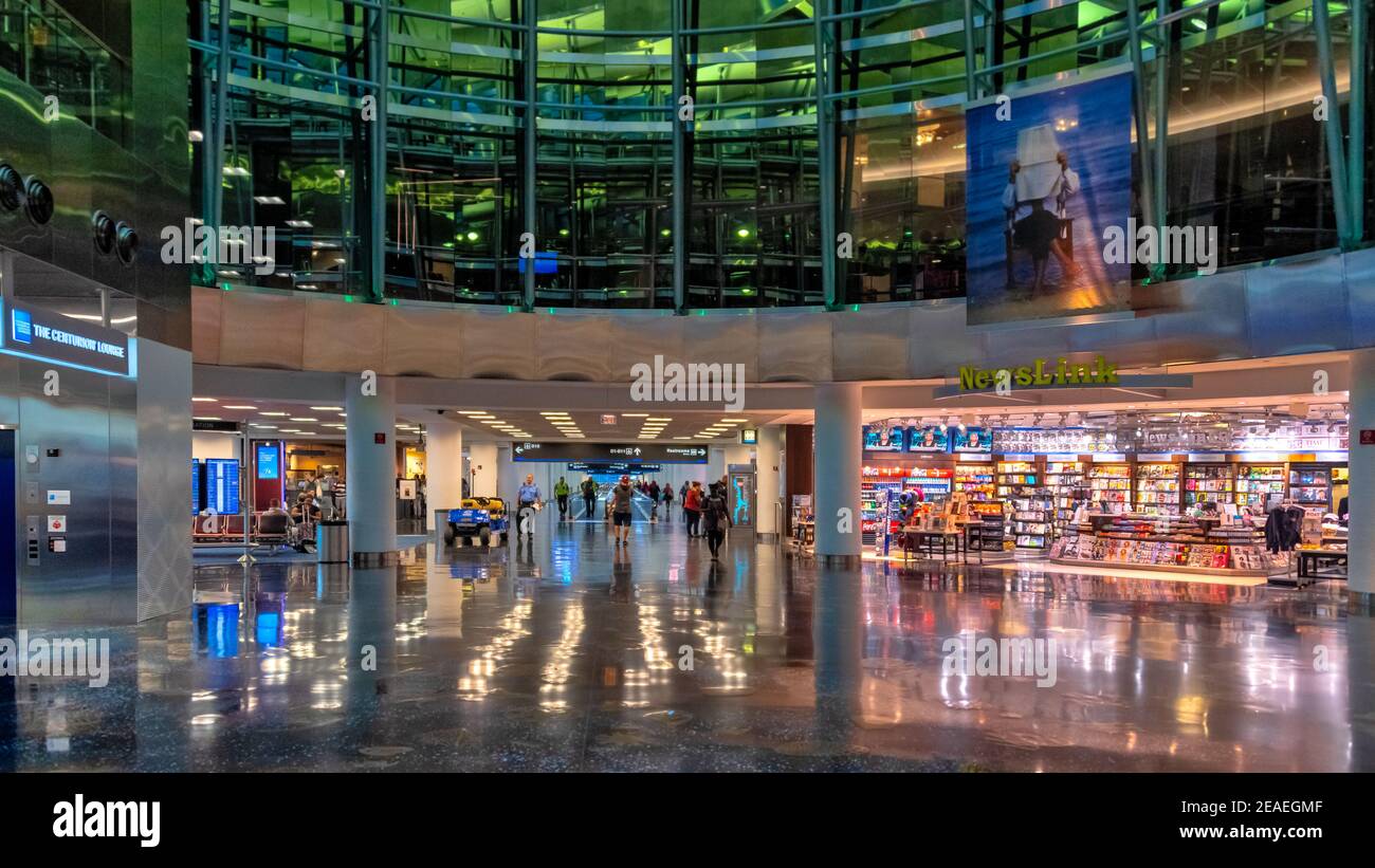 Indoors architecture in the Miami Airport, Florida, USA Stock Photo - Alamy