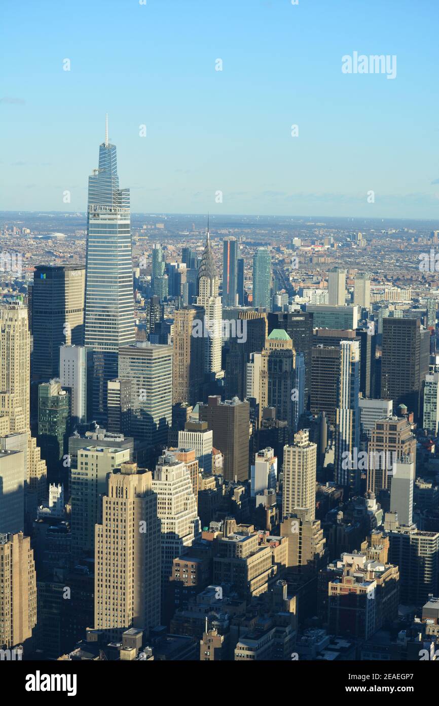 View over Manhattan as seen from the Edge observation deck at Hudson ...