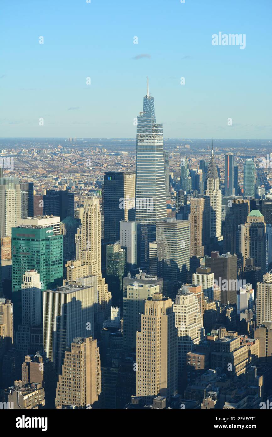 View over Manhattan as seen from the Edge observation deck at Hudson ...