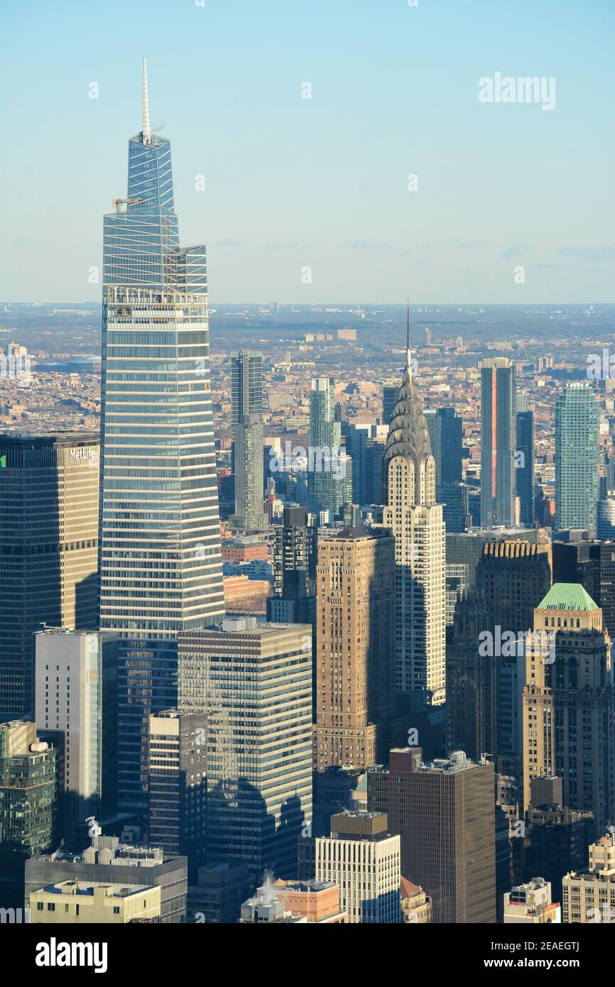 View over Manhattan as seen from the Edge observation deck at Hudson ...