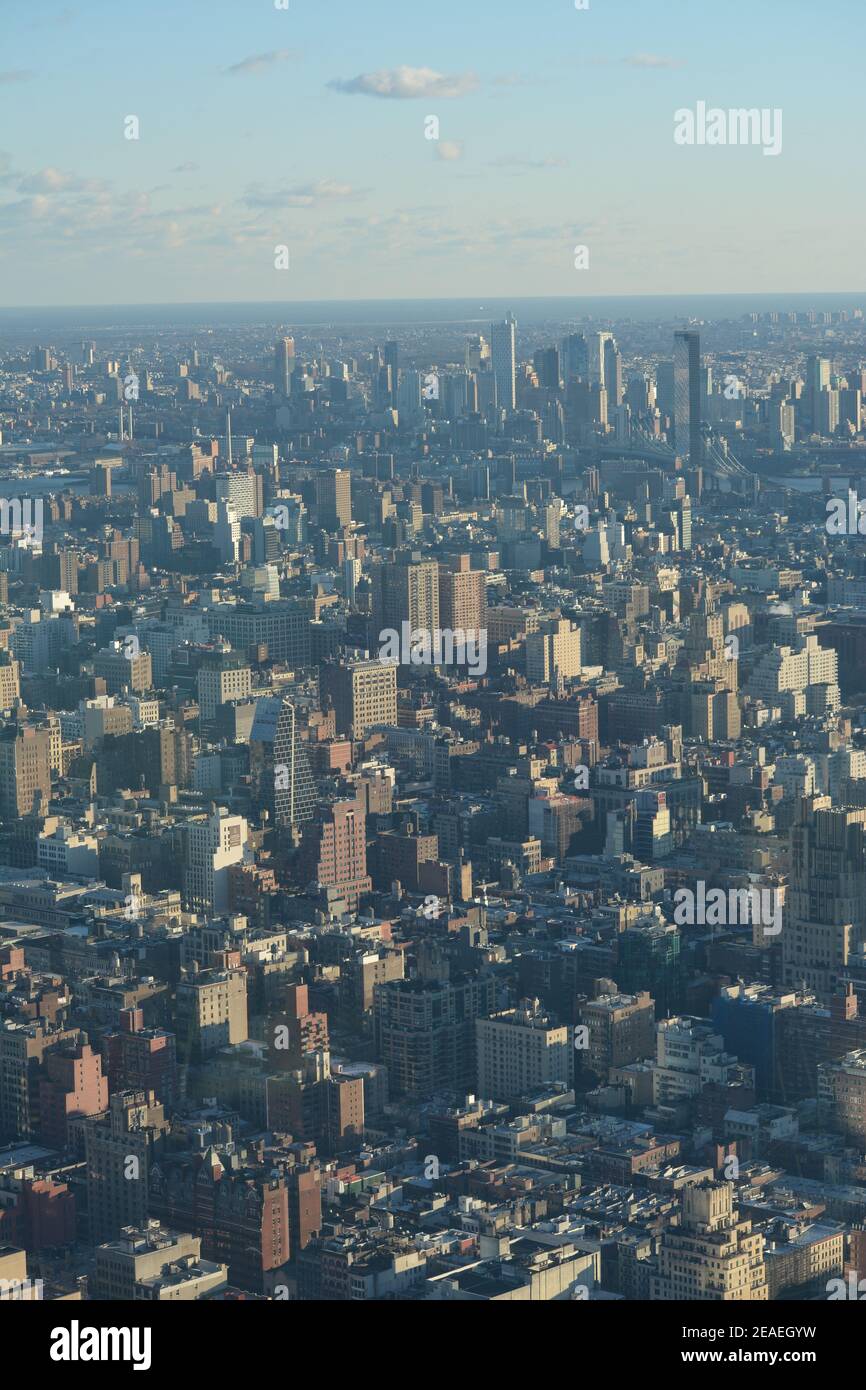 View over Manhattan as seen from the Edge observation deck at Hudson ...
