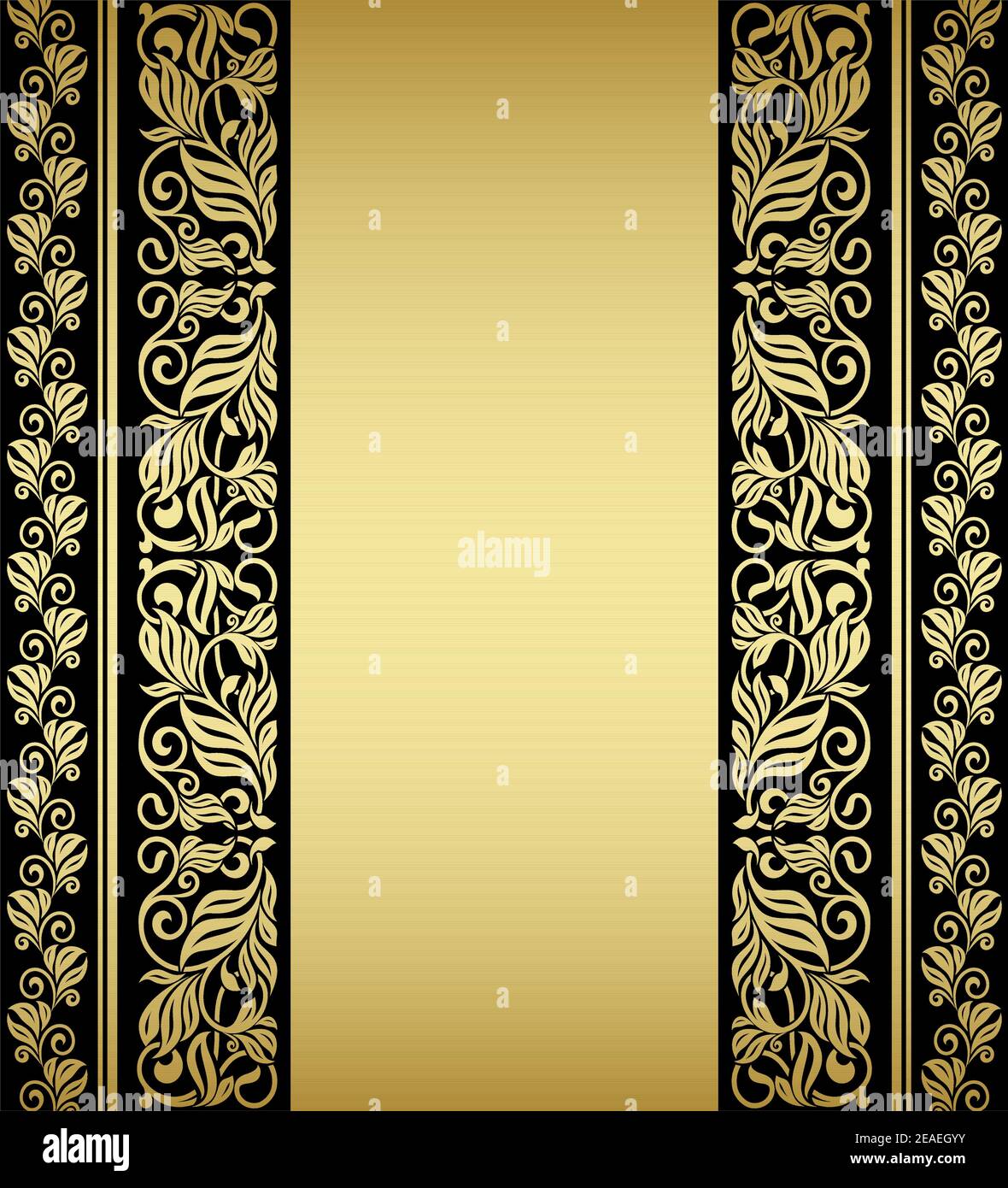 Gilded floral elements and patterns in retro style Stock Vector Image ...