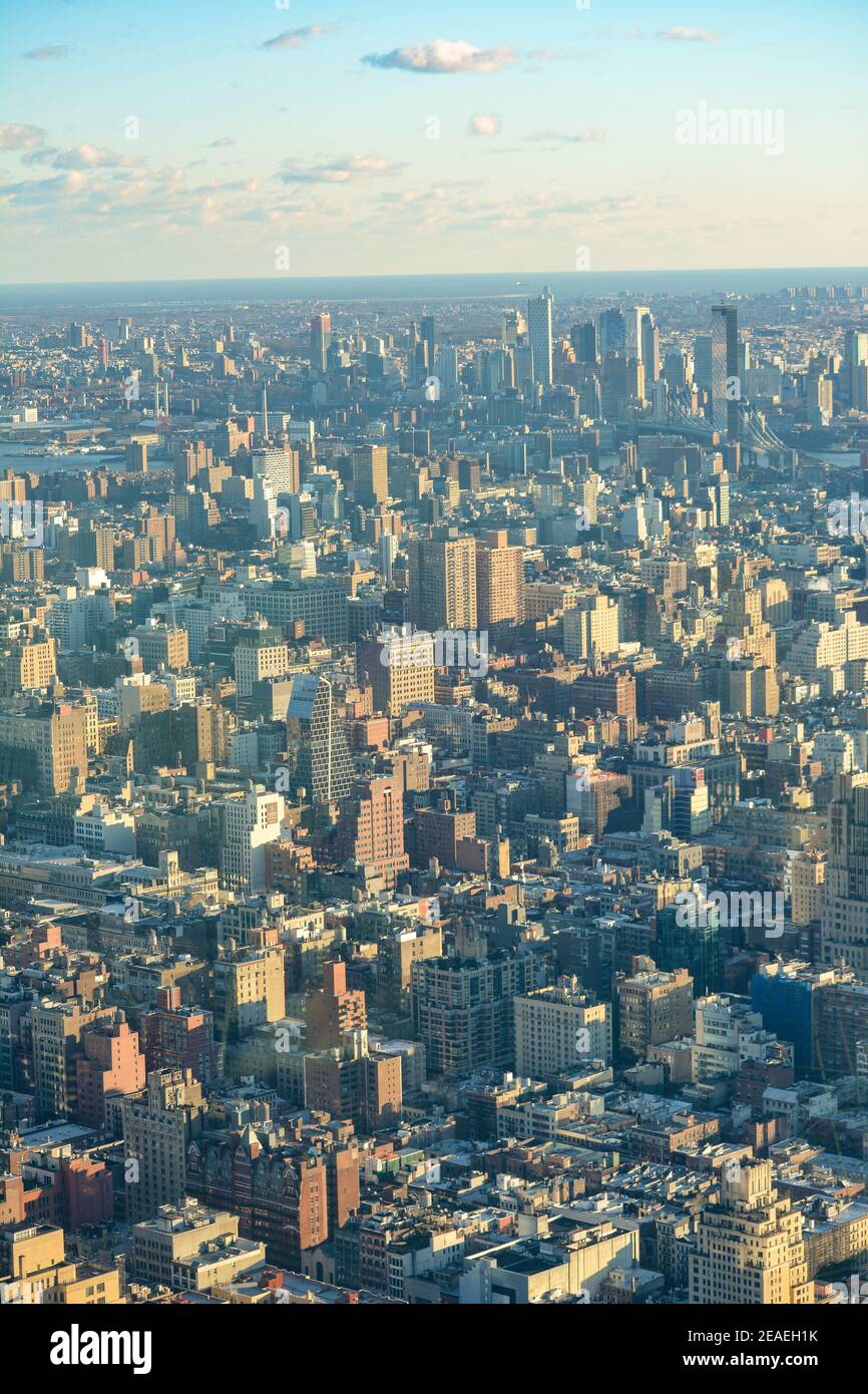 View over Manhattan as seen from the Edge observation deck at Hudson ...