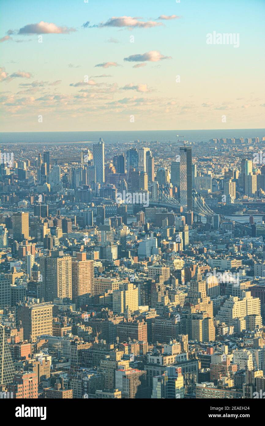 View over Manhattan as seen from the Edge observation deck at Hudson ...