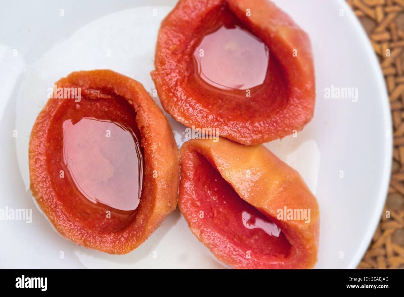 Cuban cuisine: delicious homemade guava shells Stock Photo - Alamy