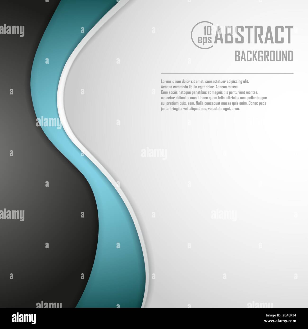 Abstract background in blue color. Blue curve vector background with ...