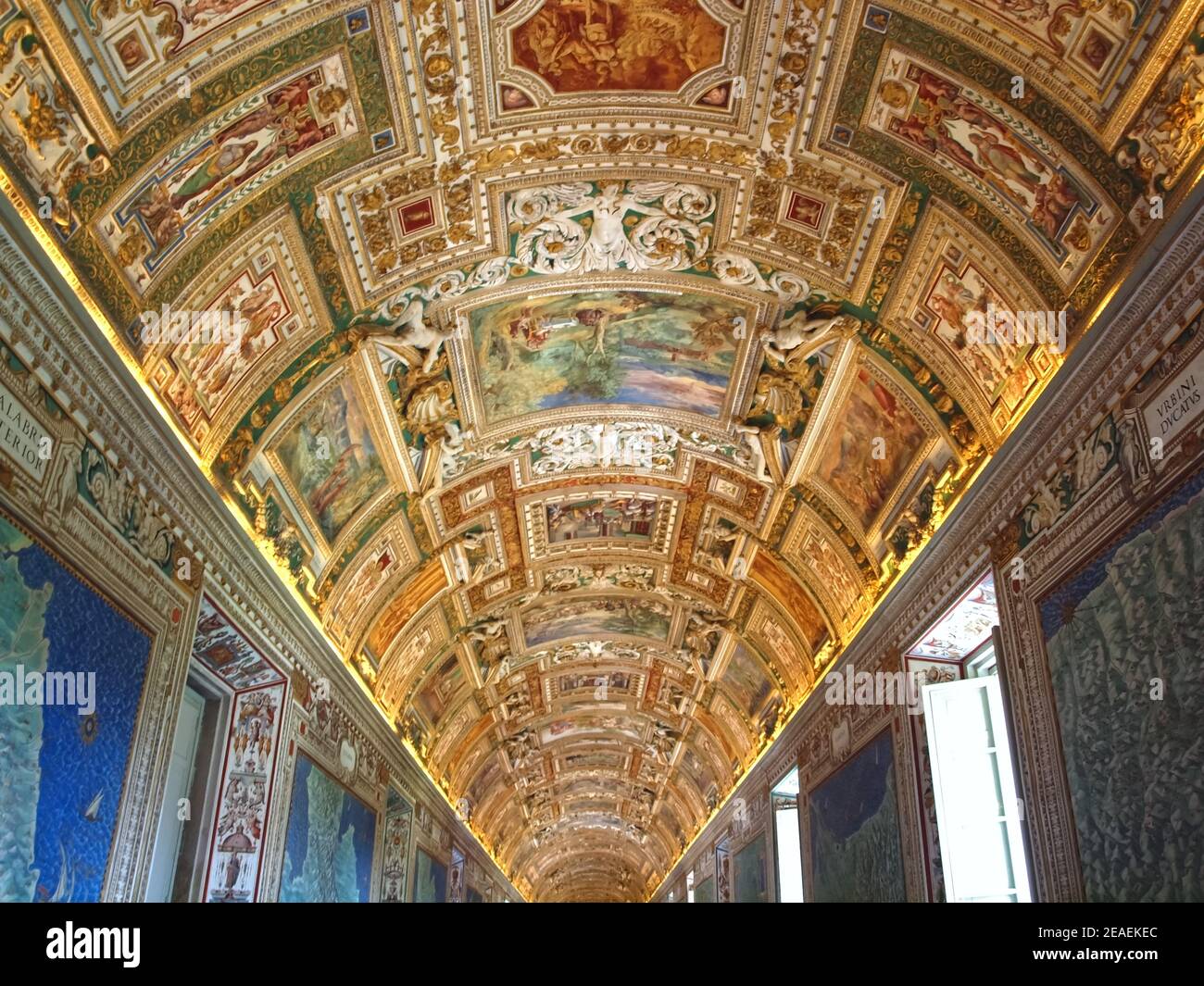 Ceiling inside the Vatican museums in Rome Stock Photo - Alamy
