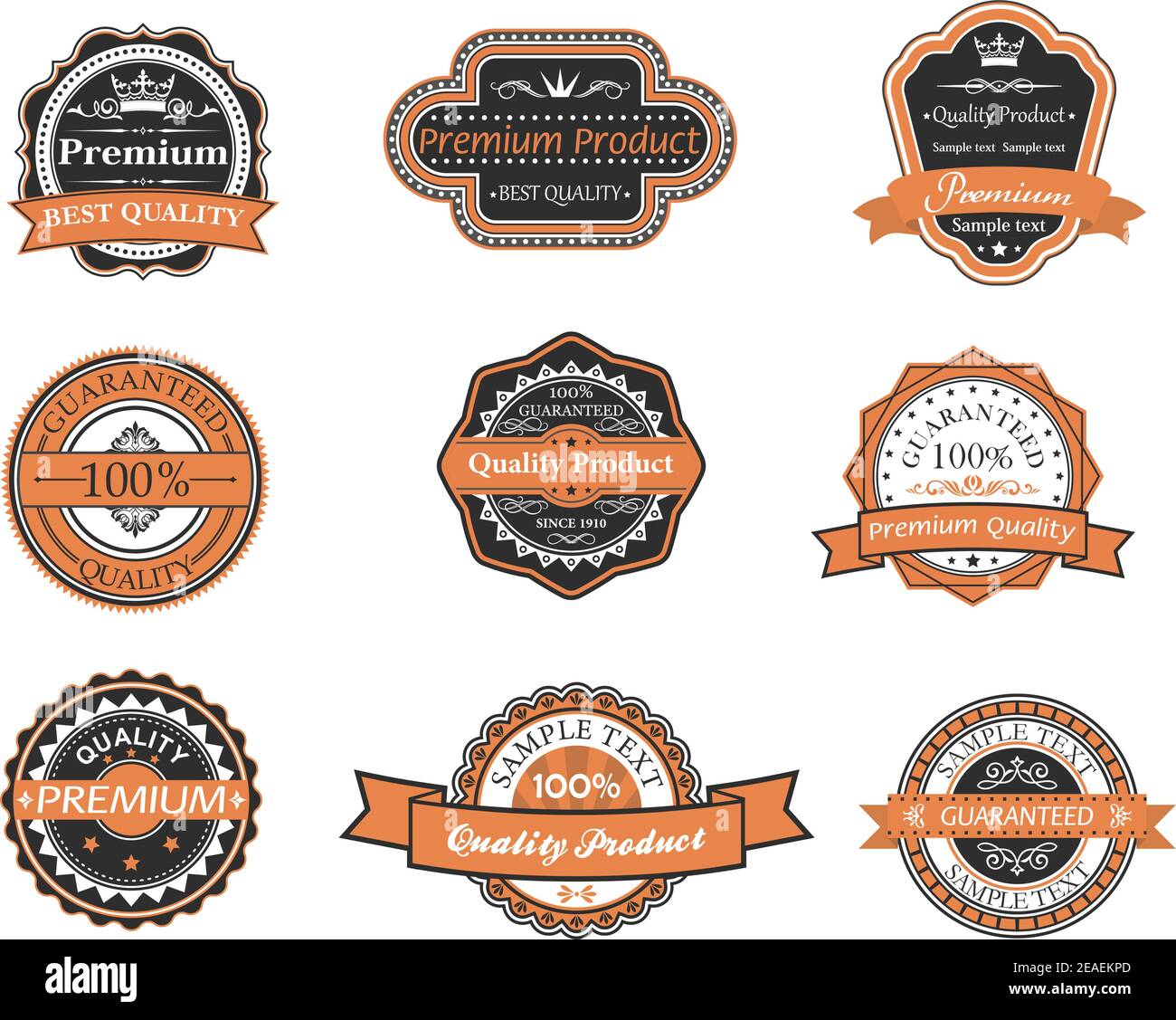Set of retro premium labels for design and embellish Stock Vector Image ...