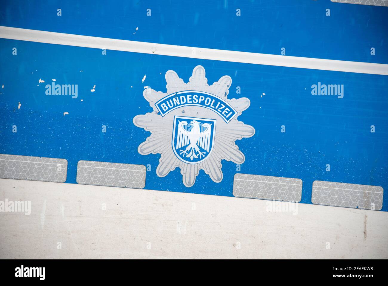 07 February 2021, Saxony-Anhalt, Magdeburg: The coat of arms of the ...