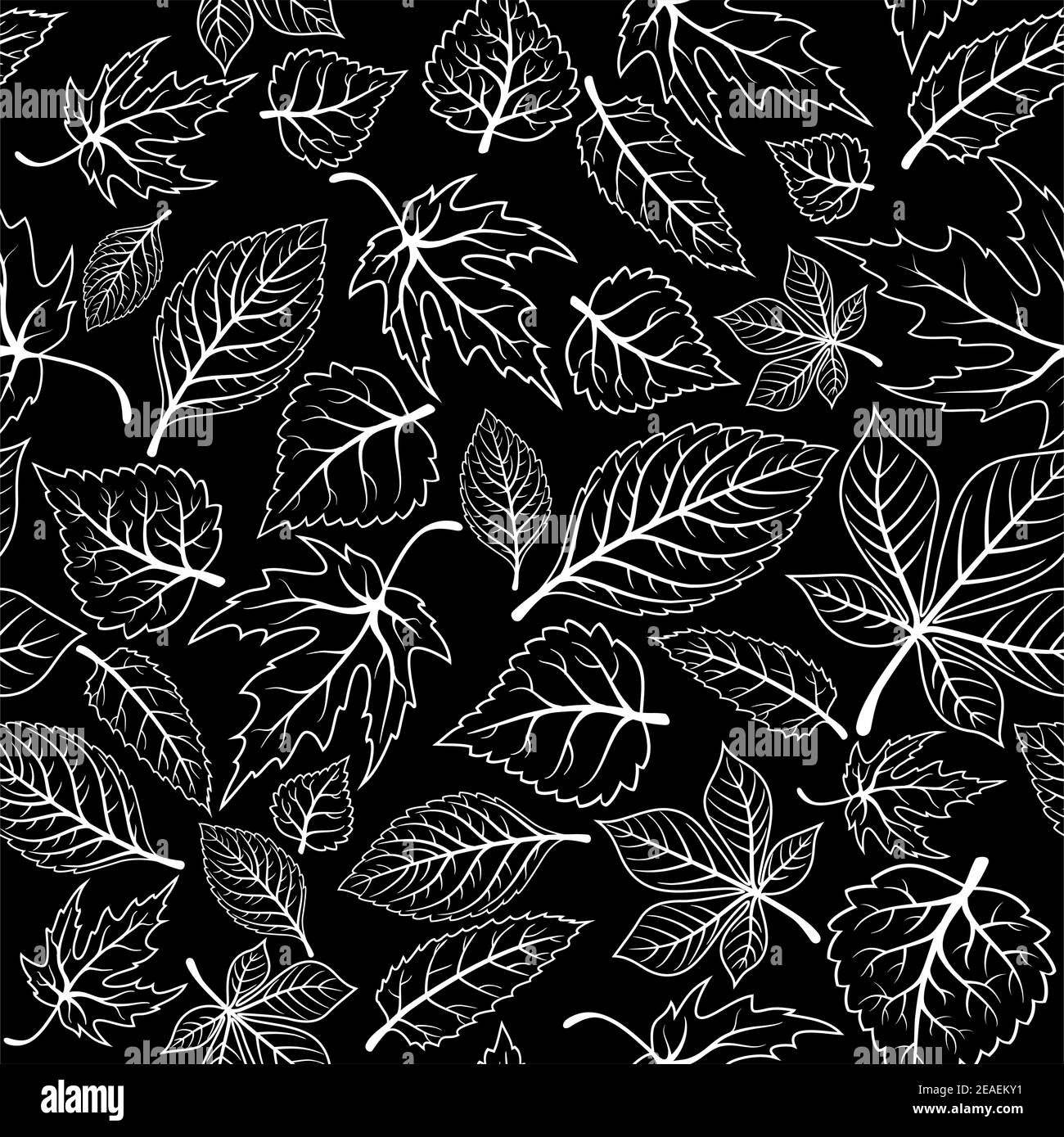 Seamless pattern with tree leaves for background or wallpaper design ...