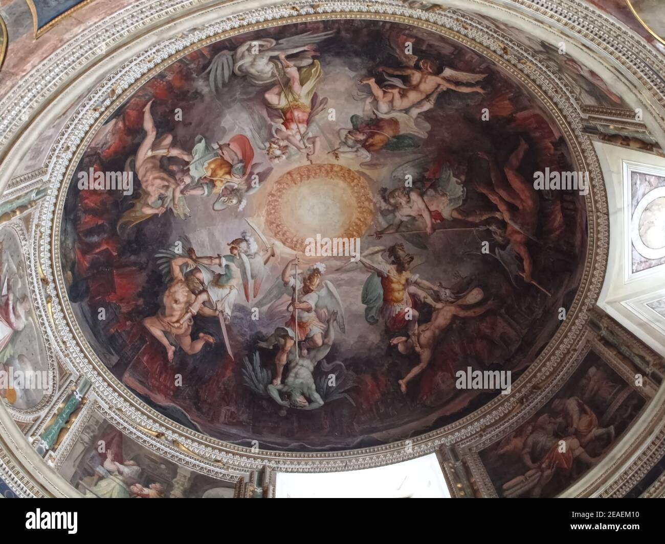 Ceiling inside the Vatican museums in Rome Stock Photo - Alamy