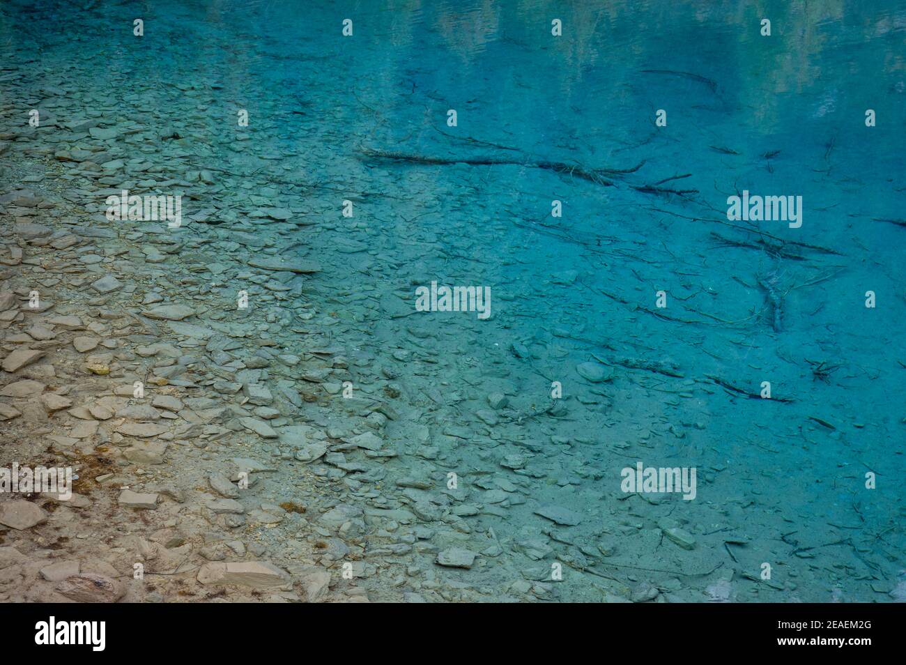 deep blue mountain lake in valais Stock Photo - Alamy