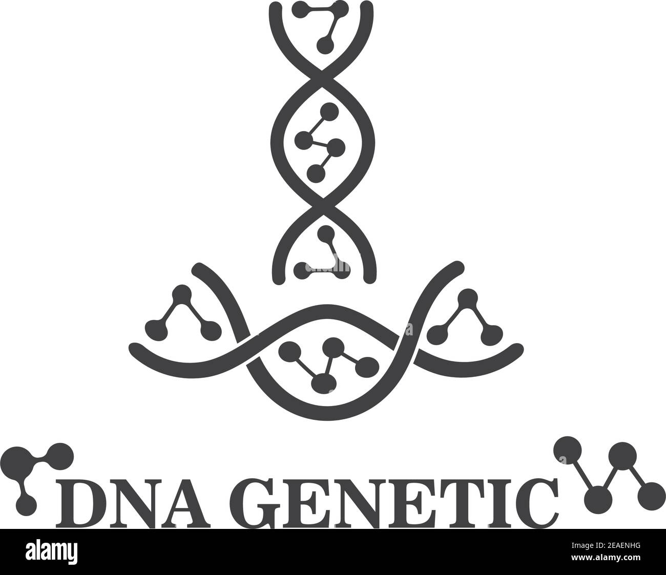 Dna genetic logo icon illustration template Stock Vector Image & Art ...