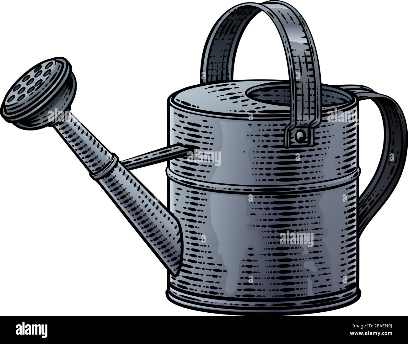 Garden Watering Can Gardening Tool Vintage Woodcut Stock Vector Image ...