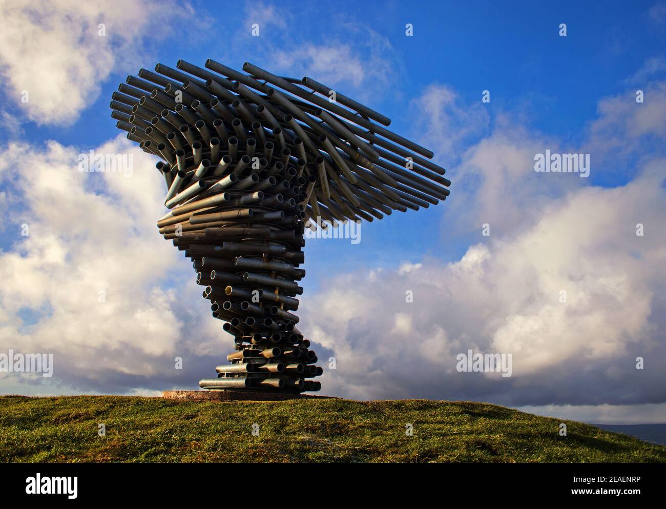 A dramatic view of the Singing Ringing Tree, one of Lancashire's ...