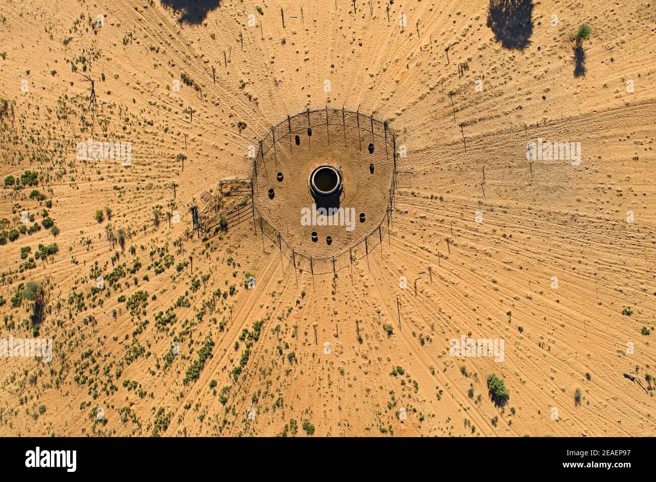 Aerial view of a wagon wheel grazing system Stock Photo - Alamy