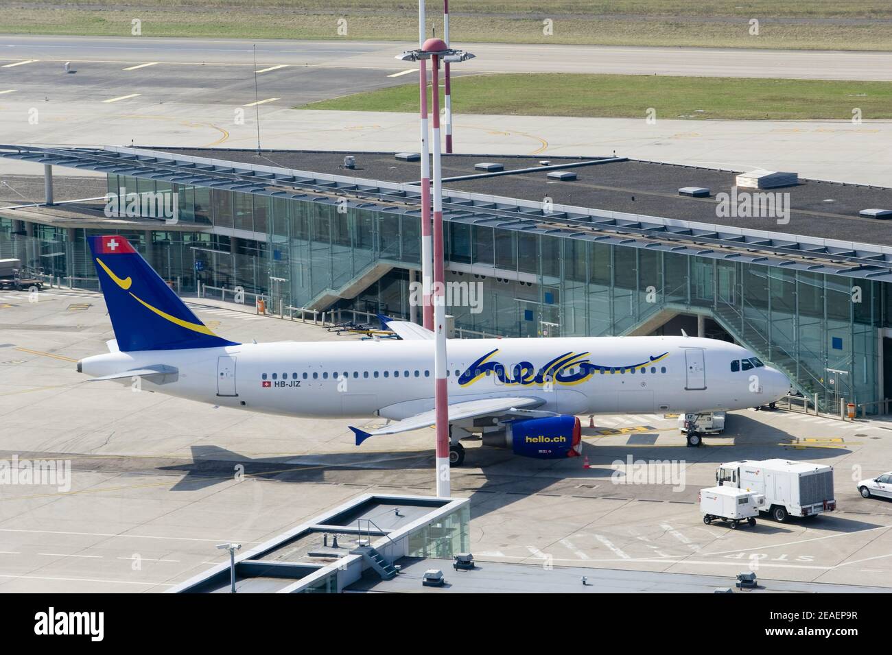 Plane at EuroAirport Basel-Mulhouse-Freiburg Stock Photo - Alamy