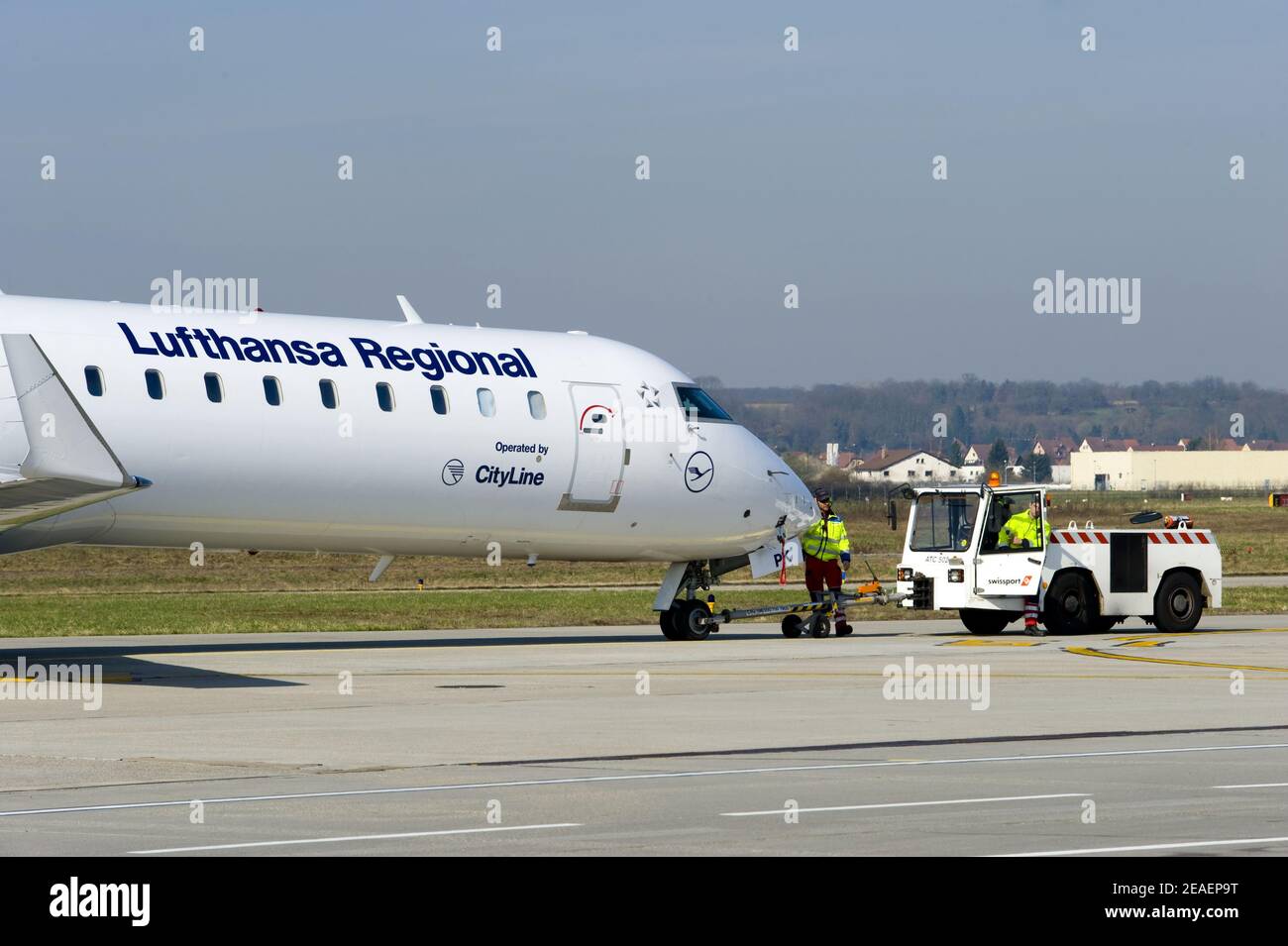 Plane at EuroAirport Basel-Mulhouse-Freiburg Stock Photo - Alamy