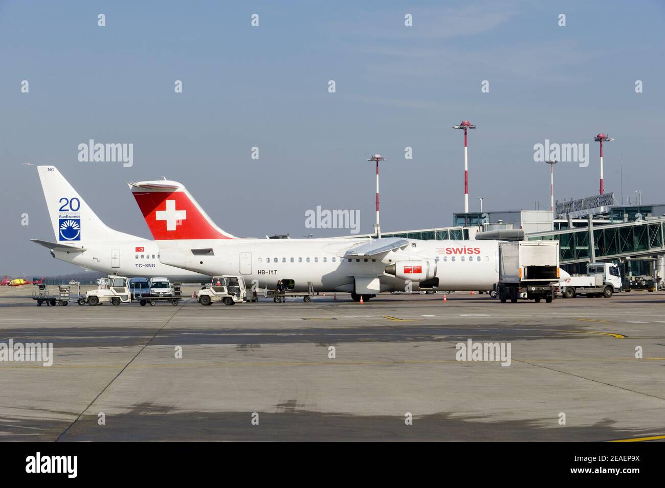 Plane at EuroAirport Basel-Mulhouse-Freiburg Stock Photo - Alamy