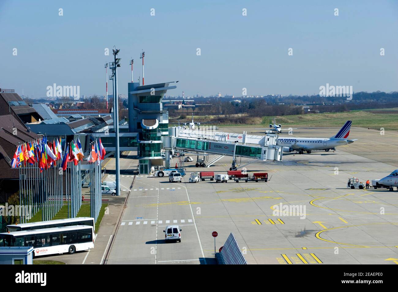 Plane at Strasbourg entzheim airport Stock Photo - Alamy