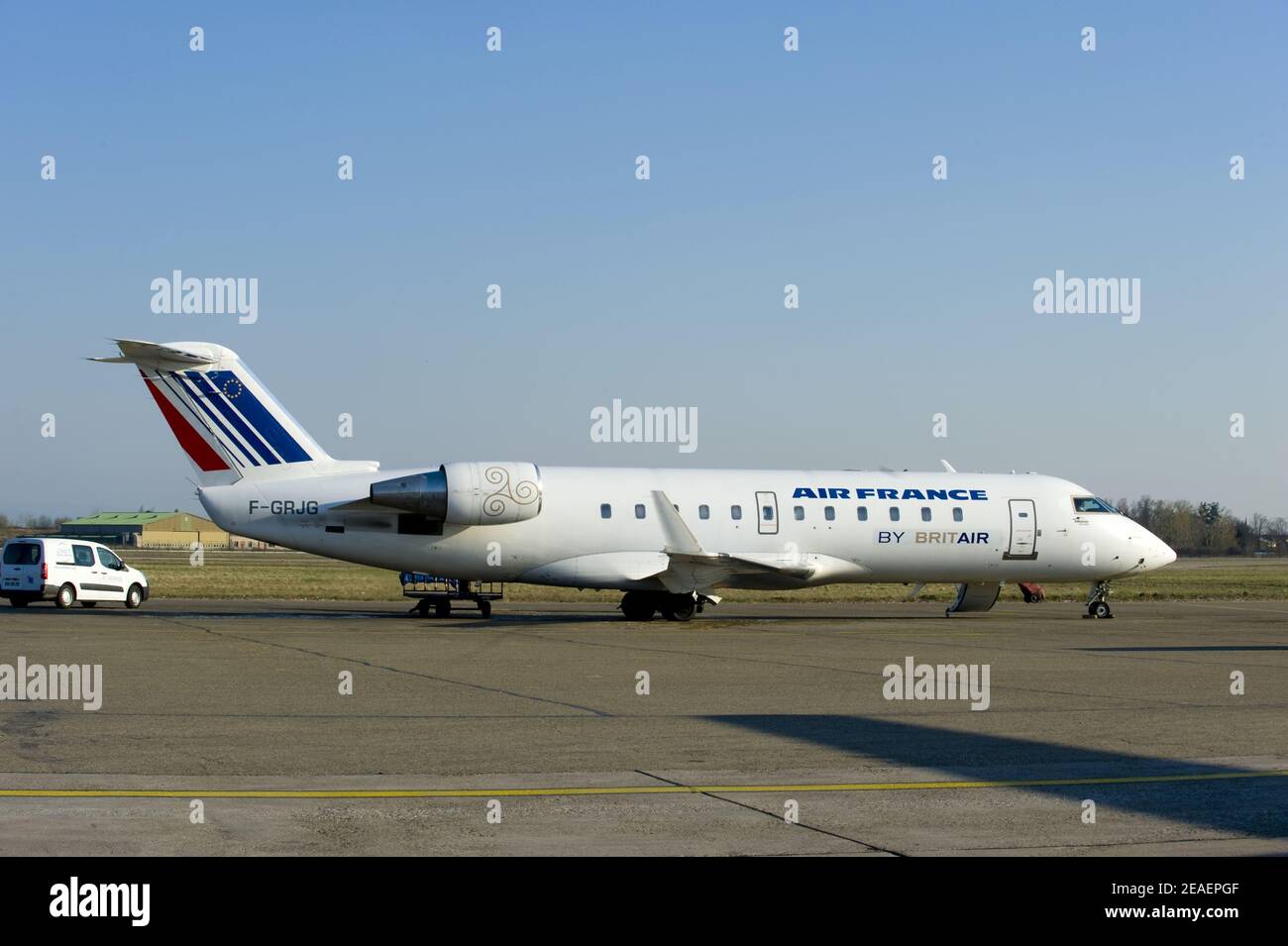 Plane at Strasbourg entzheim airport Stock Photo - Alamy