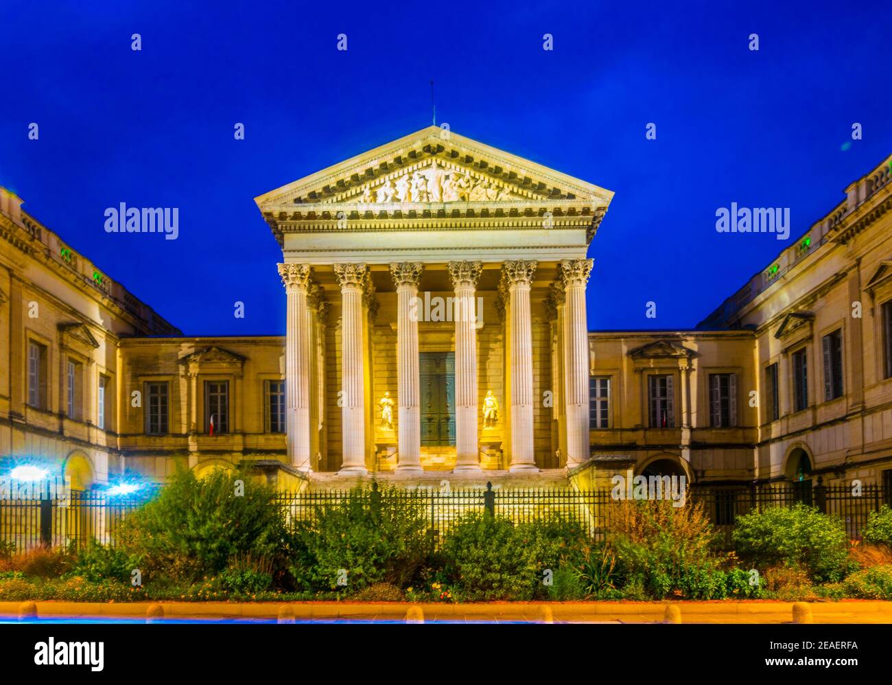 Sunset view of Courthouse in Montpellier, France Stock Photo - Alamy