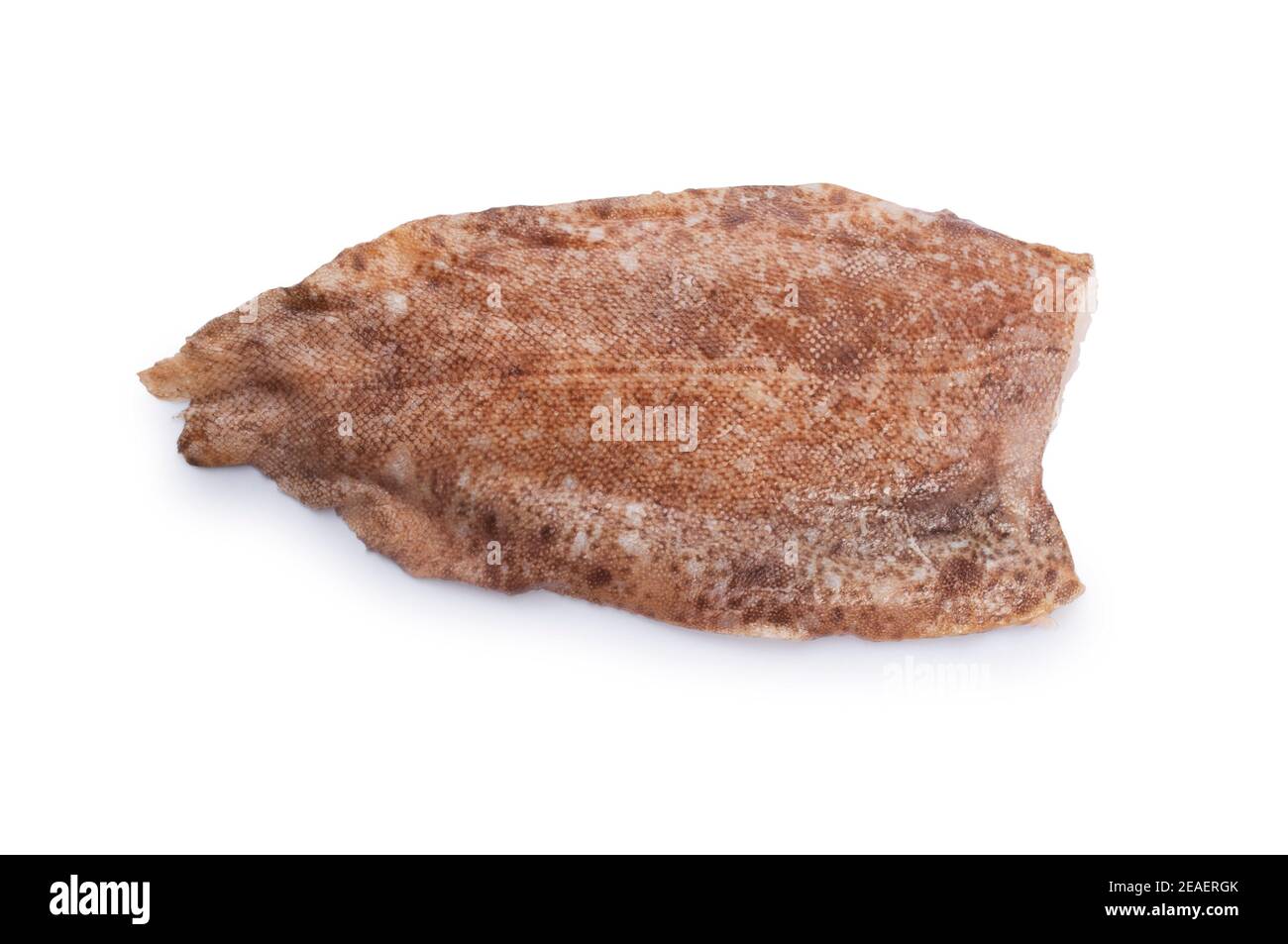 Studio shot of fillets of lemon sole cut out against a white background ...