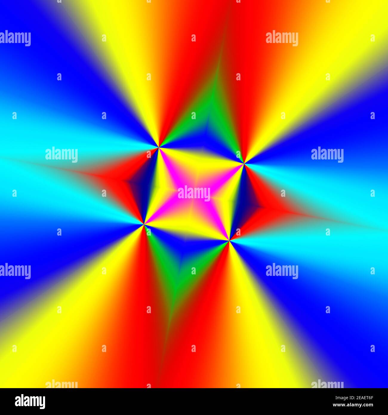 Graphic illustration - rainbow colours radiating from the centre Stock ...