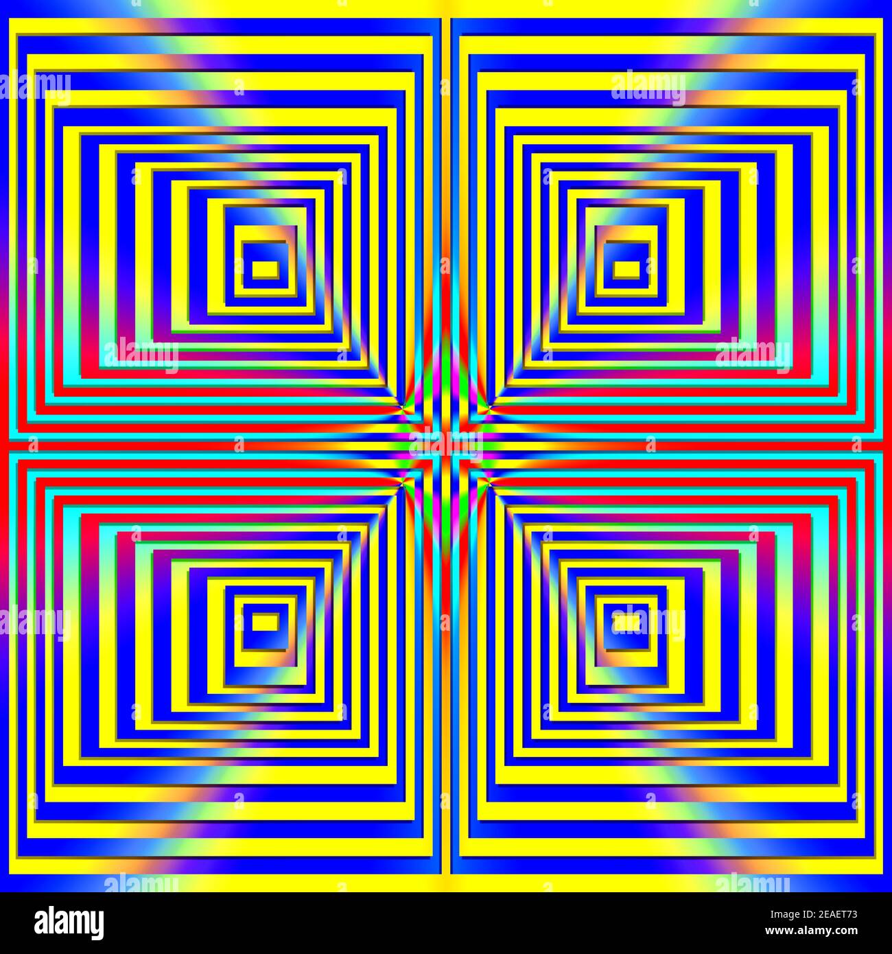 3D graphic illustration - star image optical illusion made from 3D ...