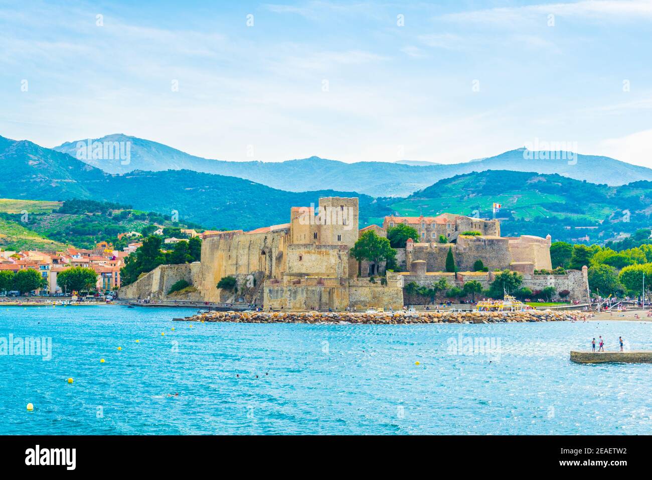 Royal castle in Collioure, France Stock Photo - Alamy