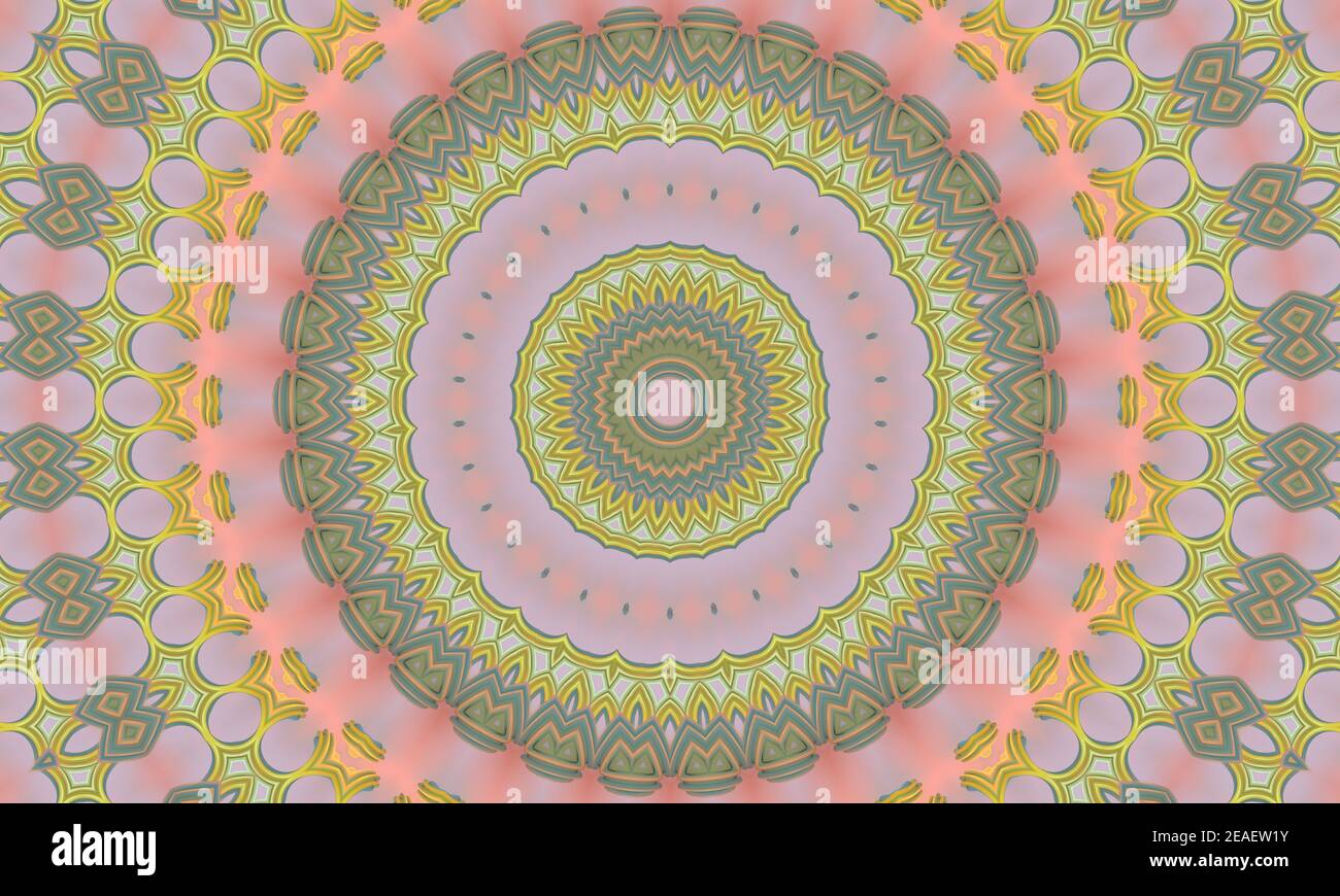 Illustrative of mandala with light colors Stock Photo - Alamy