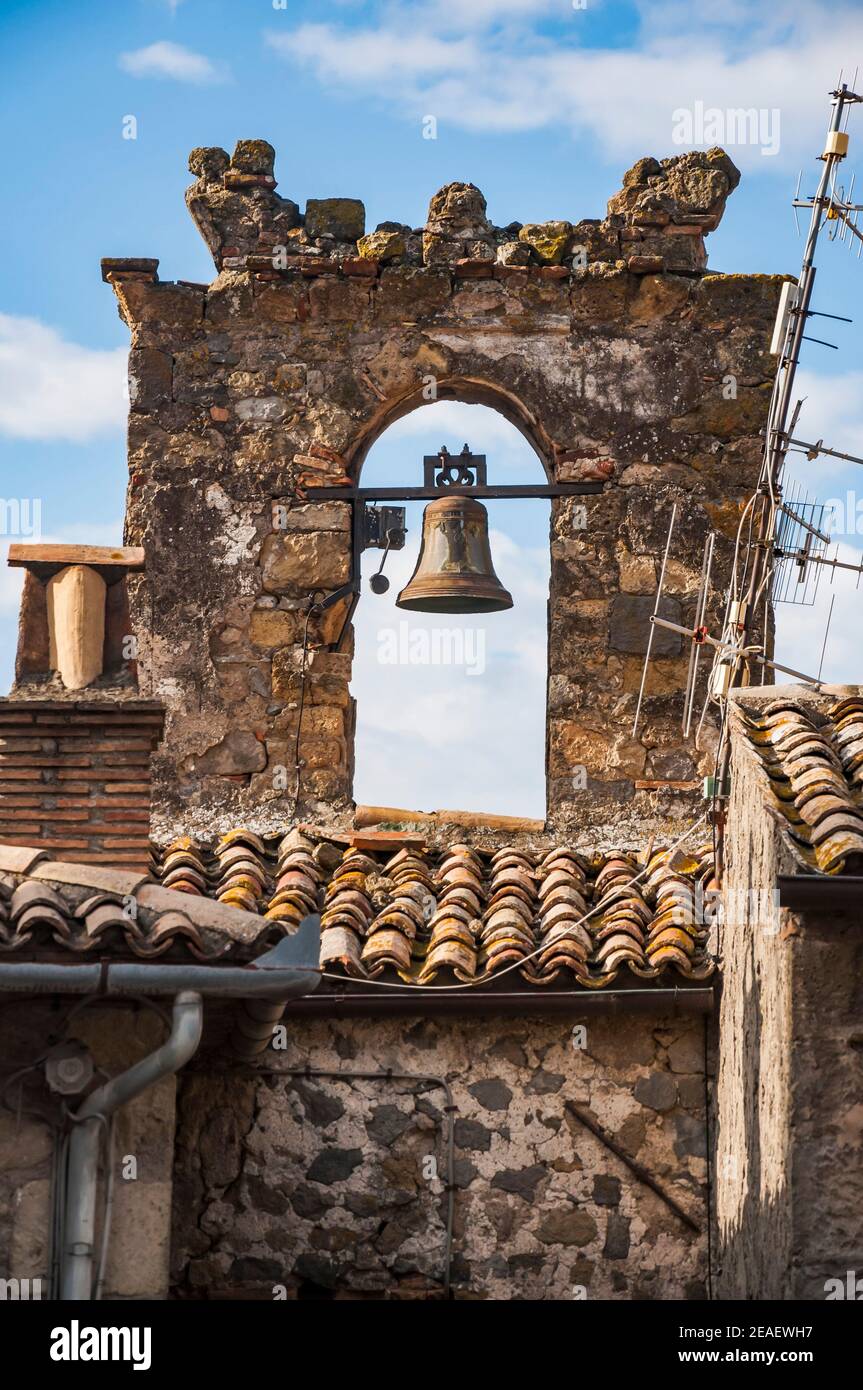 Medieval architecture in the small village of Bolsena, Italy Stock ...
