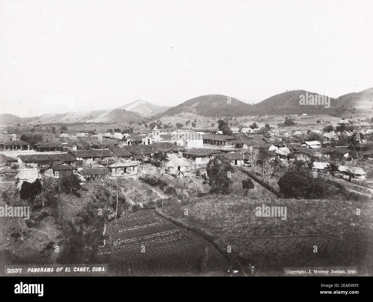 c.1900 photograph - Cuba: panorama, El Caney Stock Photo - Alamy