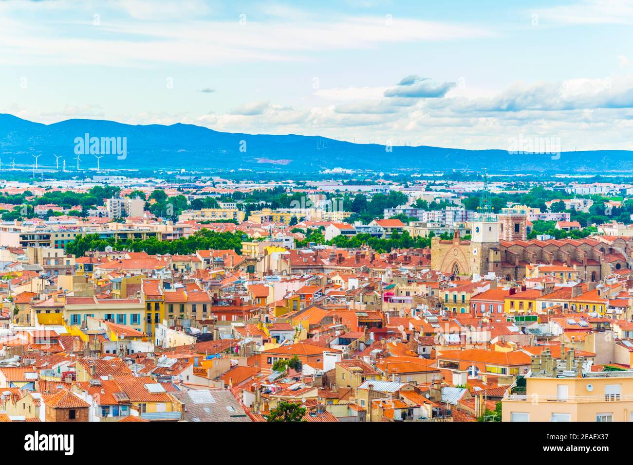 Aerial view of Perpignan, France Stock Photo - Alamy