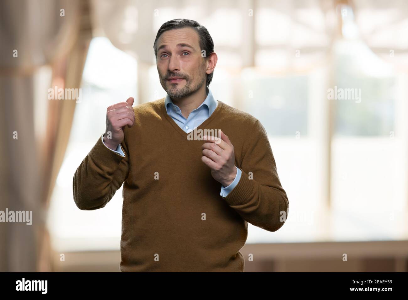 Portrait sick mature adult man hi-res stock photography and images - Alamy