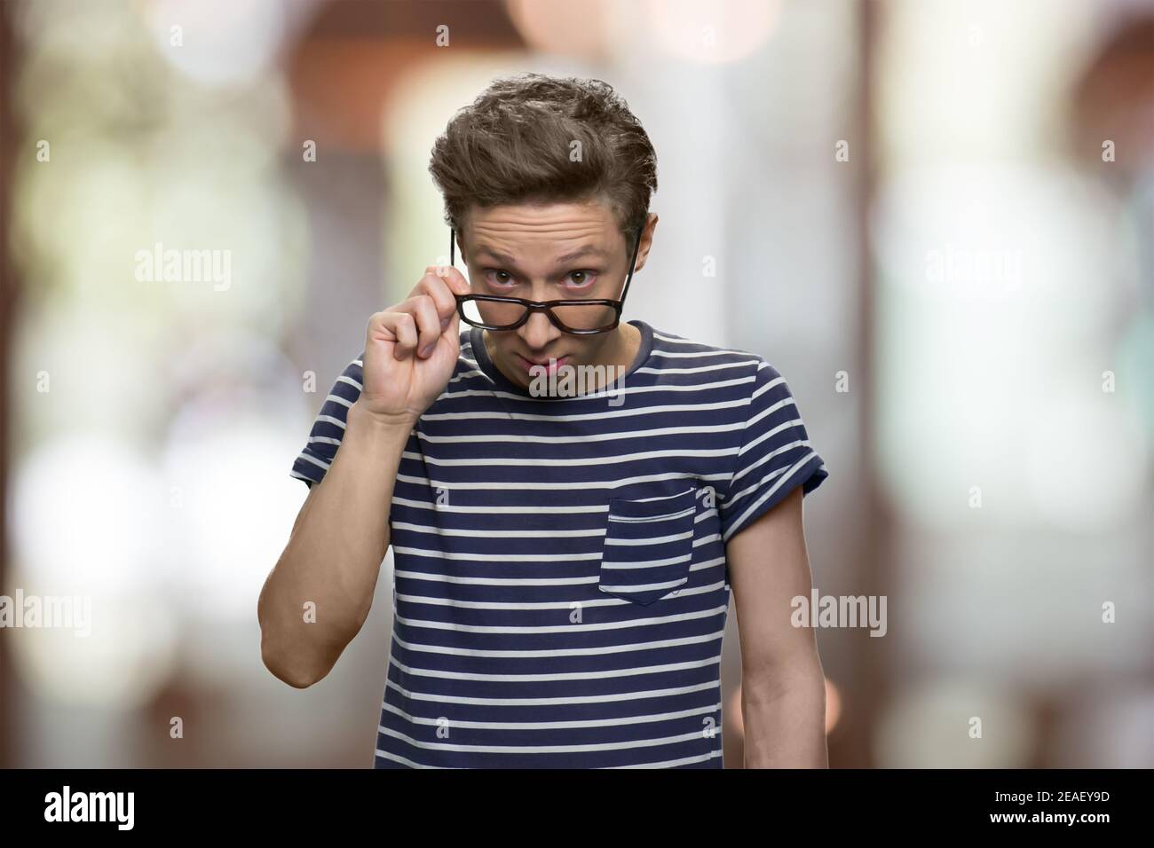 Looking over glasses hi-res stock photography and images - Alamy