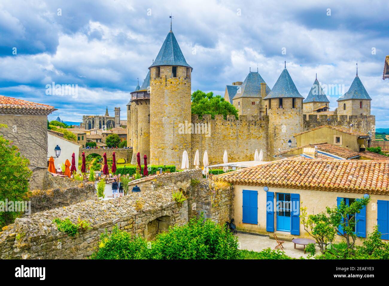 Chateau comtal in Carcassonne, France Stock Photo - Alamy