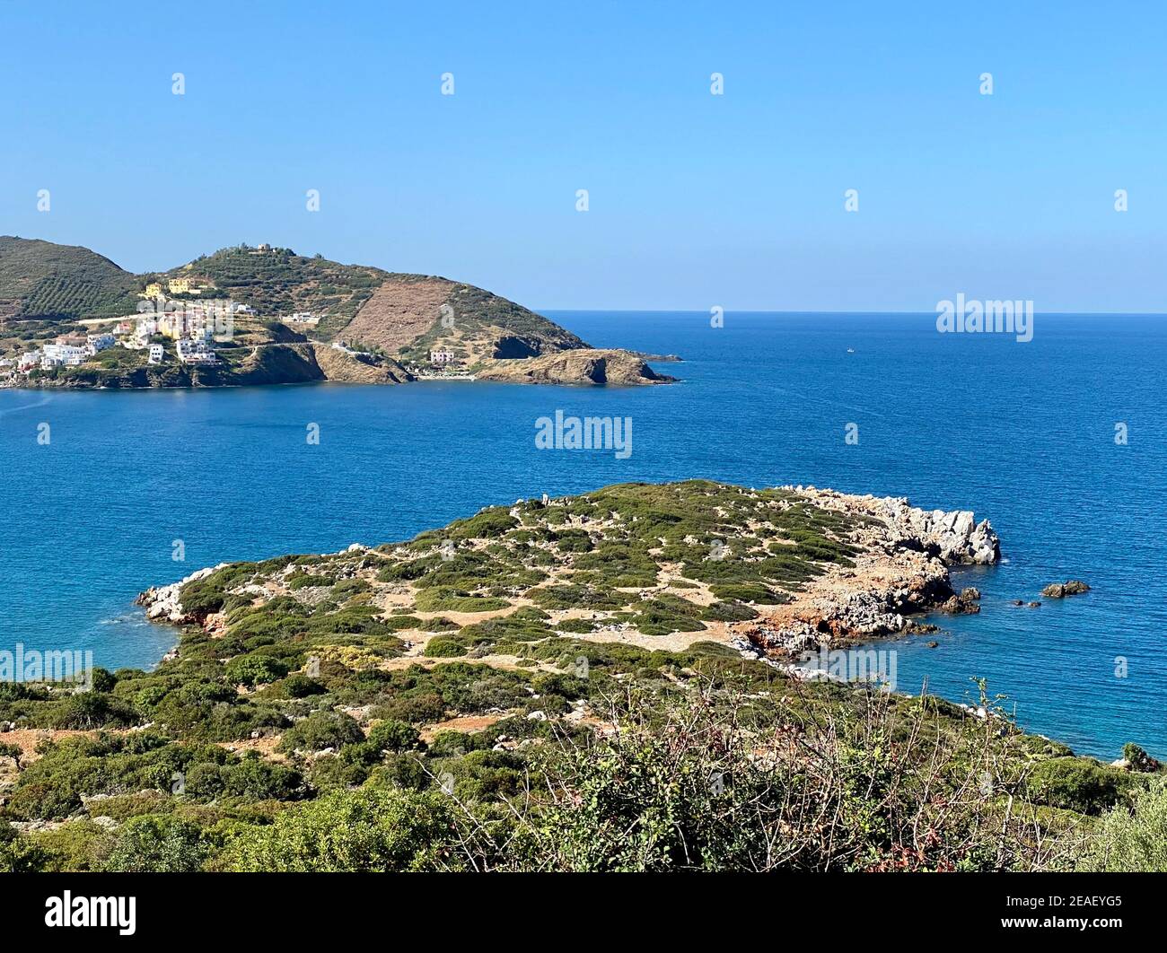 View on beautiful area of Bali outside the Rethymno Stock Photo - Alamy