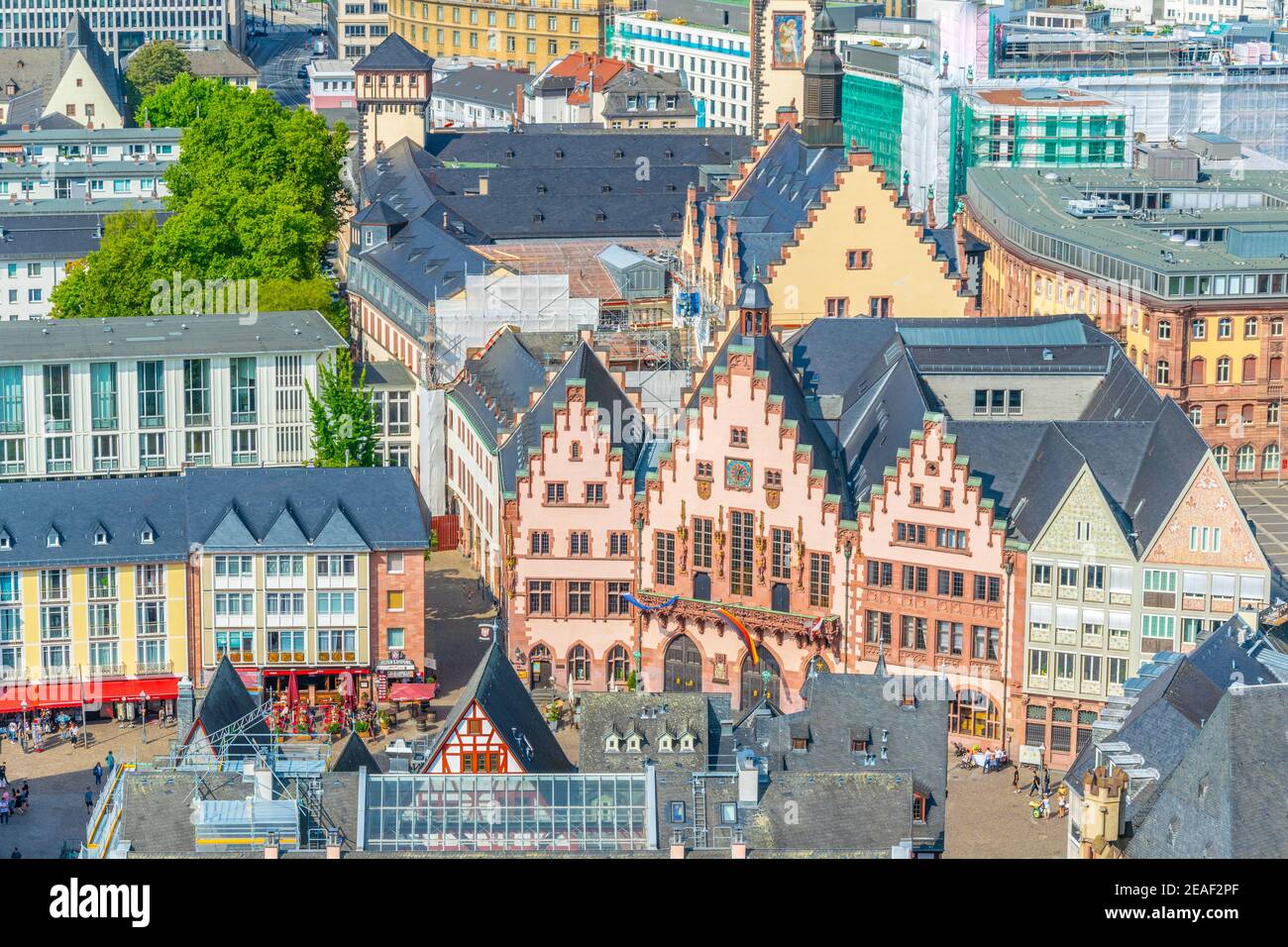 Aerial view of Romerberg square in Frankfurt, Germany Stock Photo - Alamy