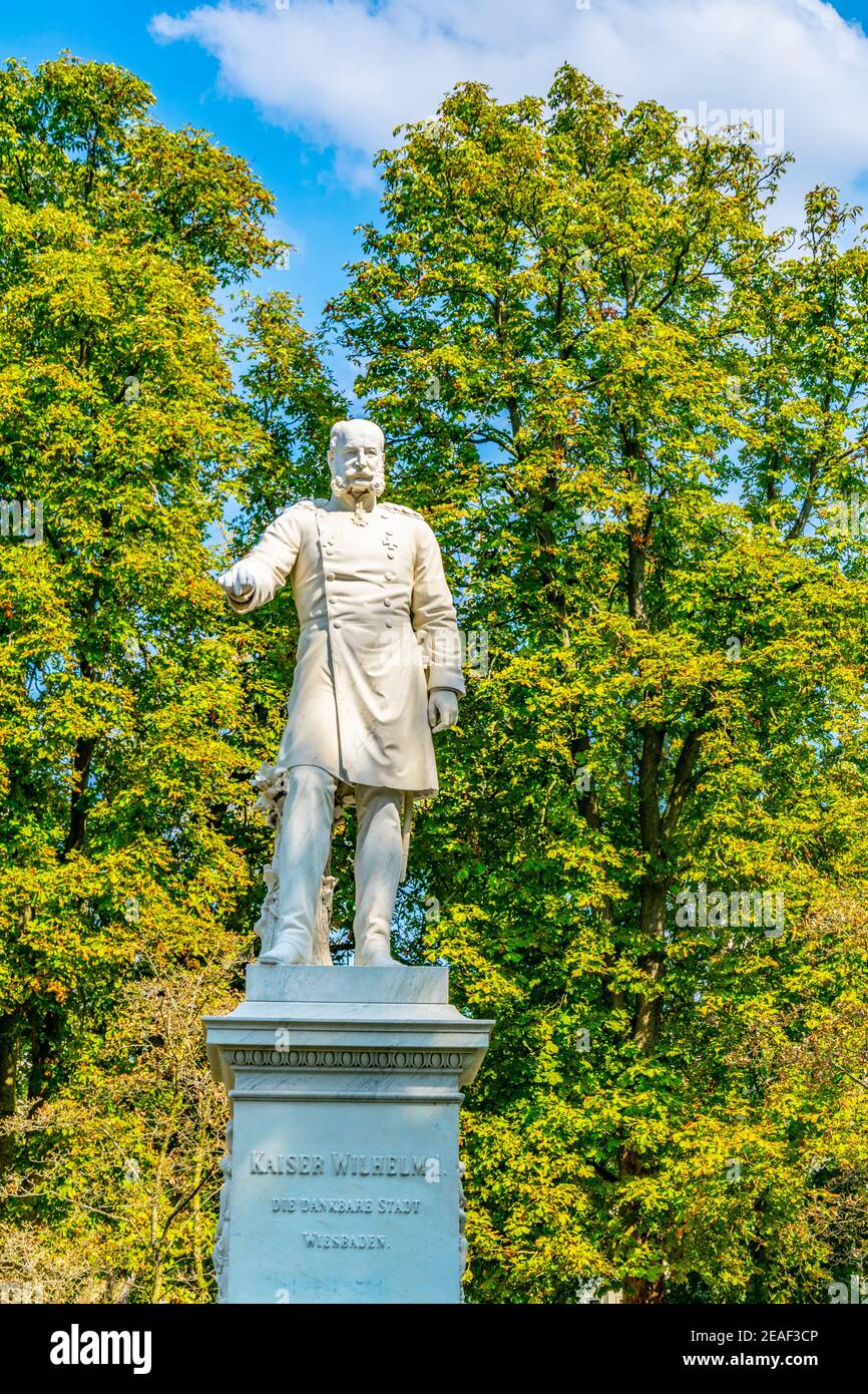Statue of Kaiser Wilhelm in Wiesbaden, Germany Stock Photo - Alamy