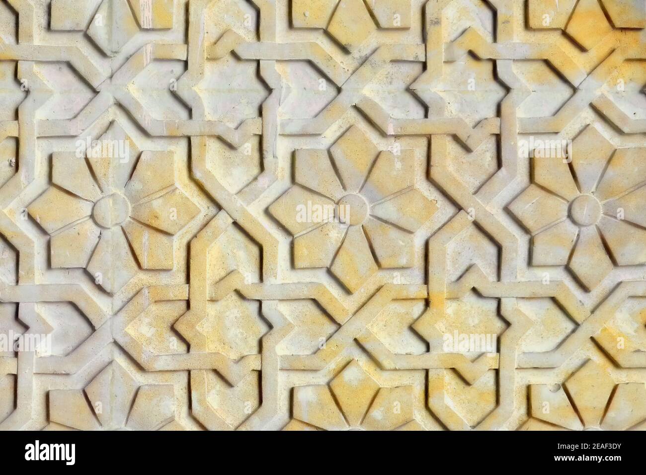 Texture arabic flower pattern on the stone wall. Texture on the ...
