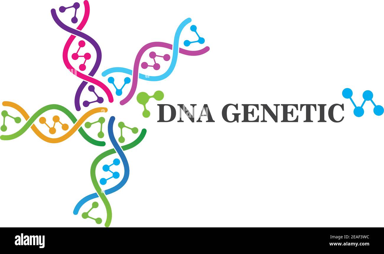 Dna genetic logo icon illustration template Stock Vector Image & Art ...