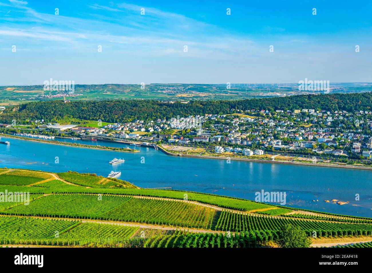 Aerial view of Bingen am Rhein in Germany Stock Photo - Alamy