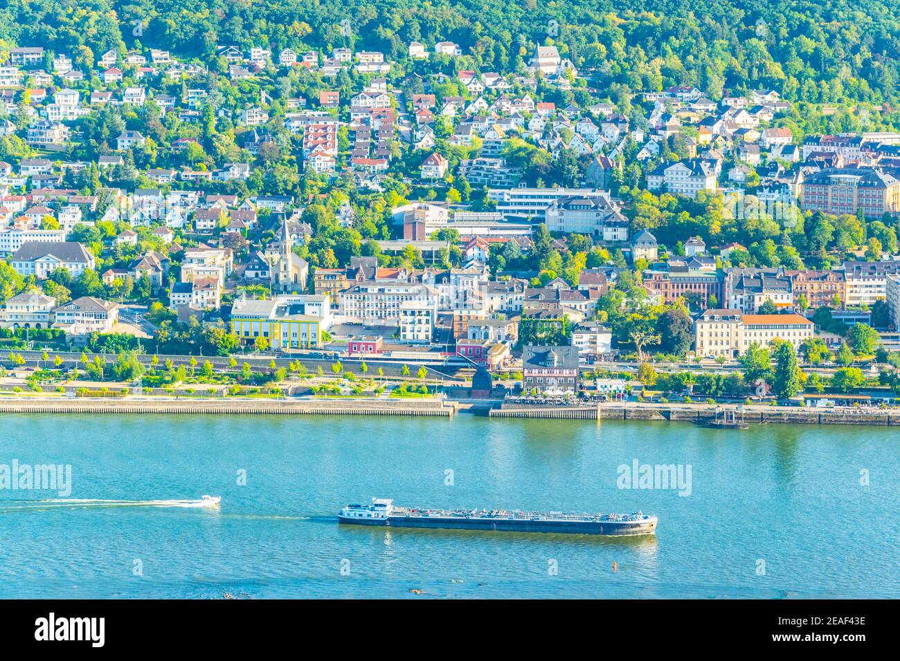 Aerial view of Bingen am Rhein in Germany Stock Photo - Alamy
