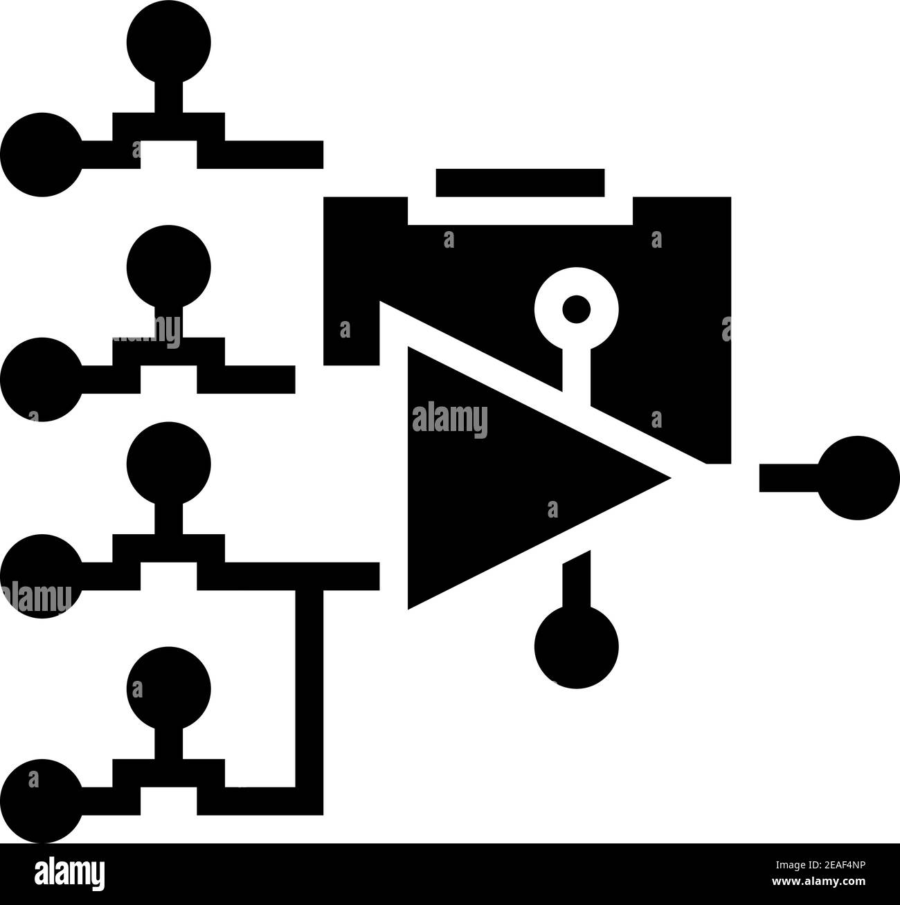 hardware model neural network glyph icon vector illustration Stock ...