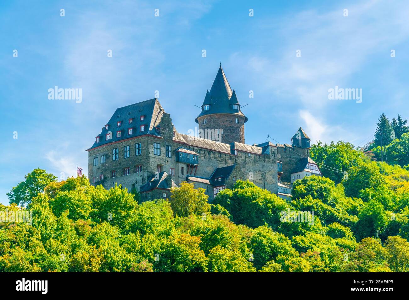 Stahleck castle in Bacharach, Germany Stock Photo - Alamy