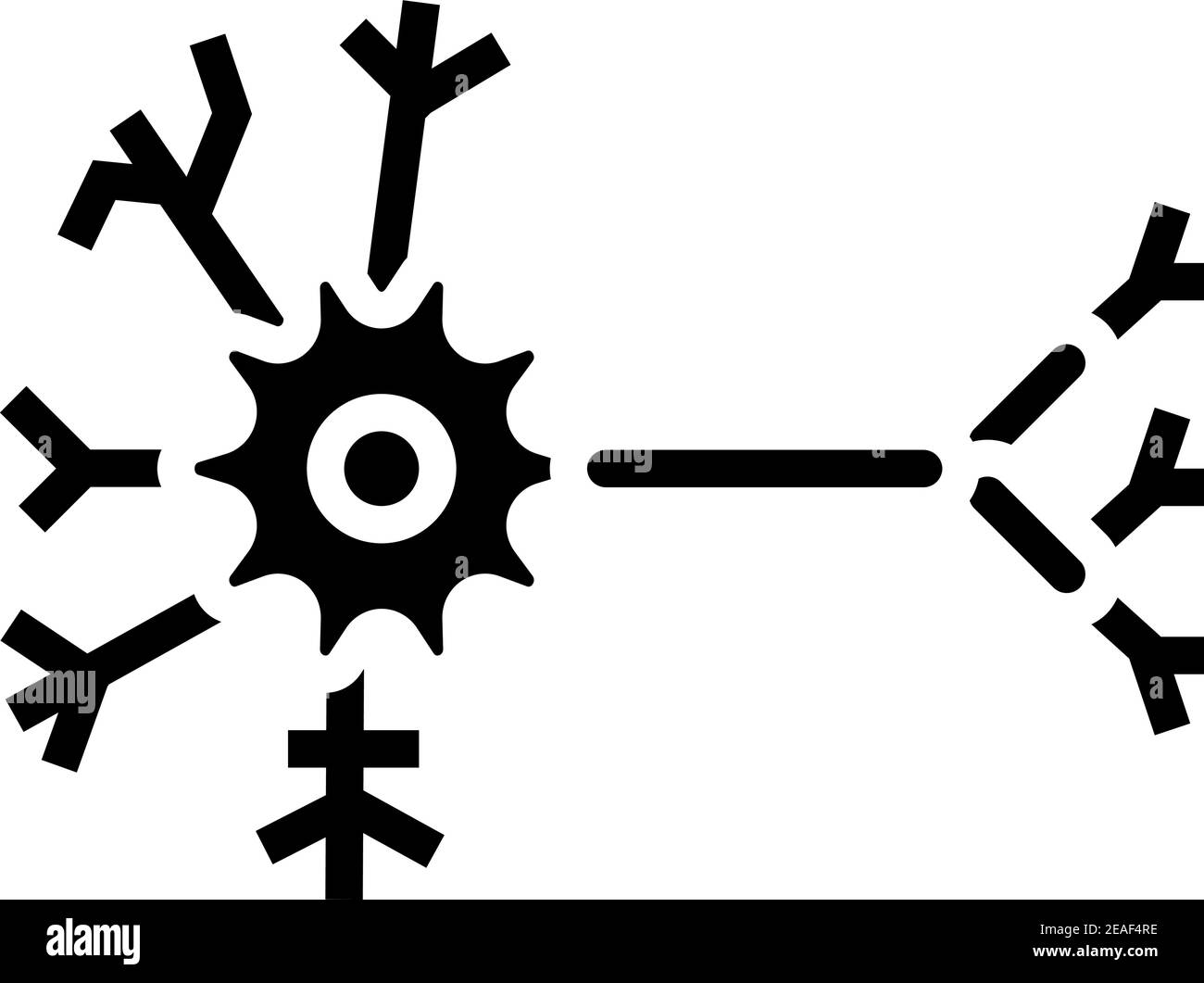 biological model neural network glyph icon vector illustration Stock ...