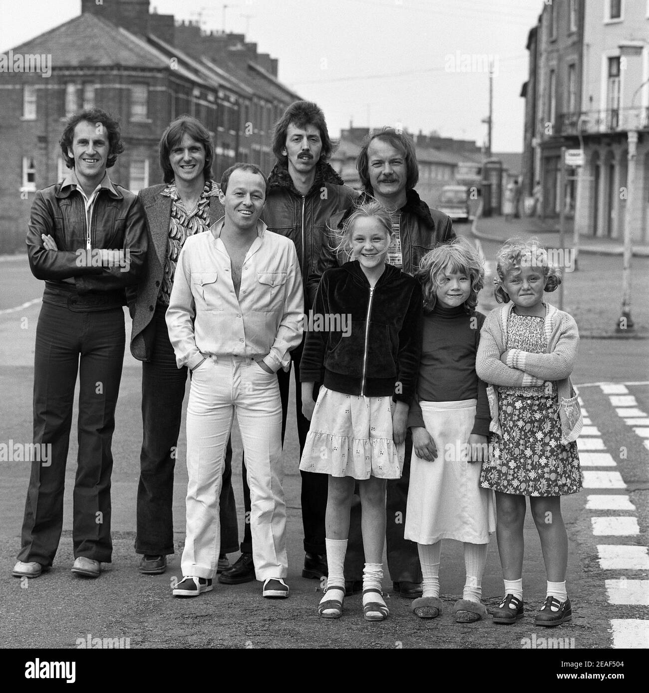 Racing Cars Welsh Pop Band in the Rhondda Valley Wales UK Stock Photo ...